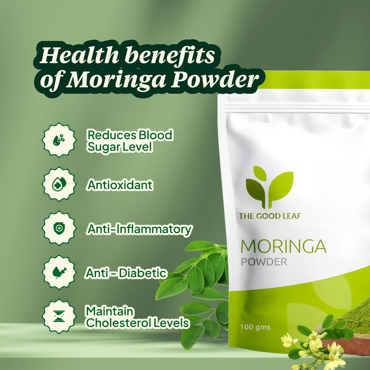Buy Moringa Powder Online at Best Price in India | The Good Leaf